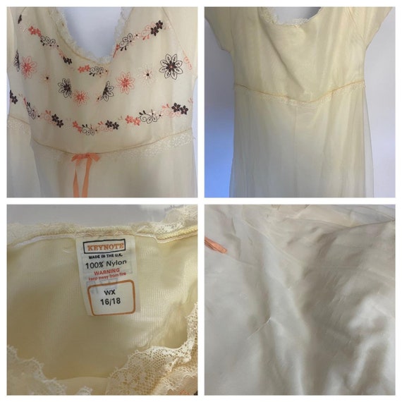 Vintage 70s Lingerie Nightgown Gem