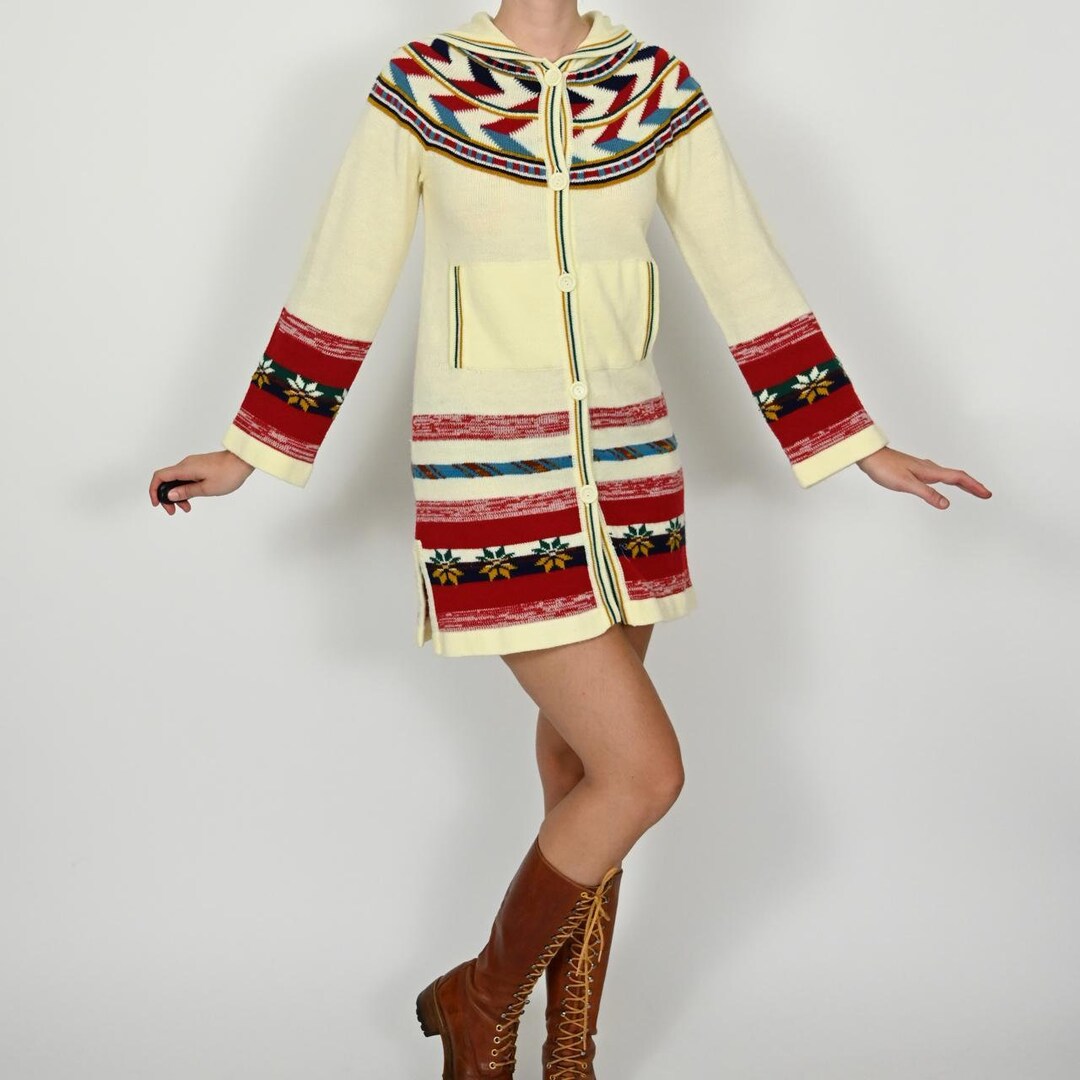 1970s Vintage Longline Sweater / Mini Dress - Etsy