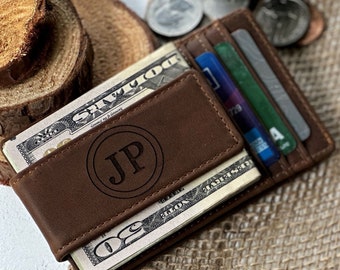 Genuine Leather, Magnetic Money Clip, Belt Clip Wallet. - Etsy