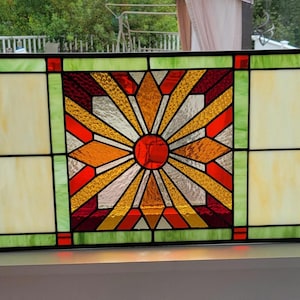Custom Stained Glass Window Panel: Victorian, Southwest, Mission Style ...