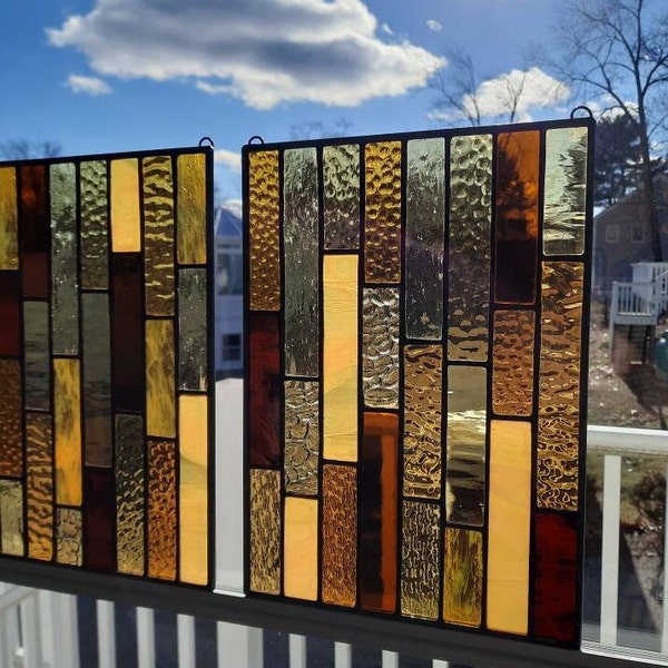 Amber Stained Glass - Etsy