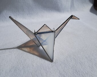 DIY Stained Glass Origami Crane Pattern Digital Download PDF ...