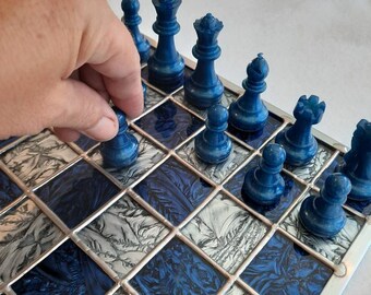 Stained Glass Chess Set - Etsy