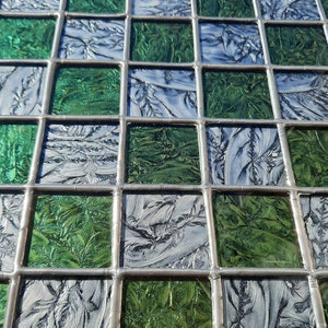 Royal Blue or Sage Green Chess Set With Stained Glass Board & Matching ...