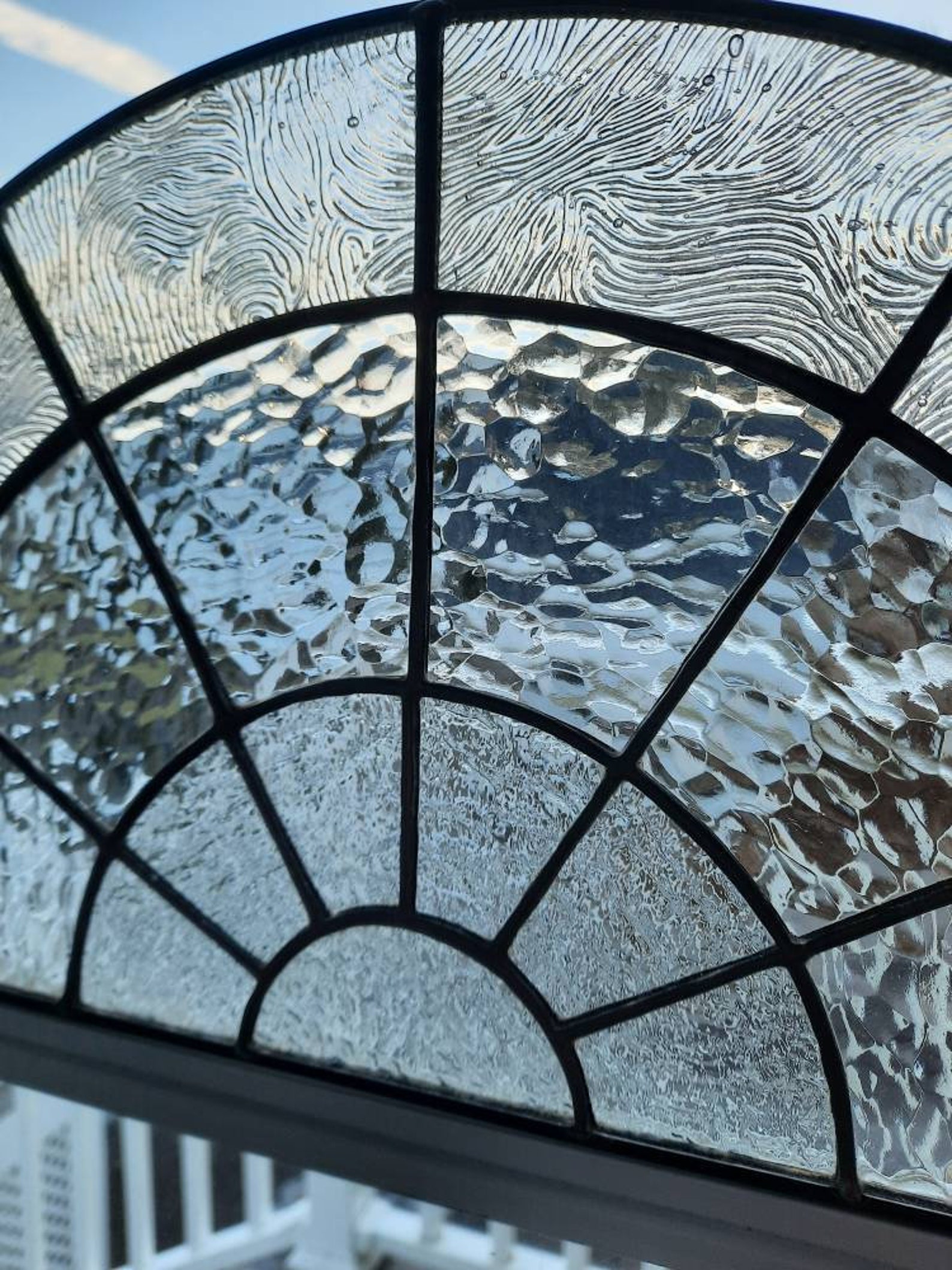 Half Round Stained Glass Hanging Window Panel-arched - Etsy