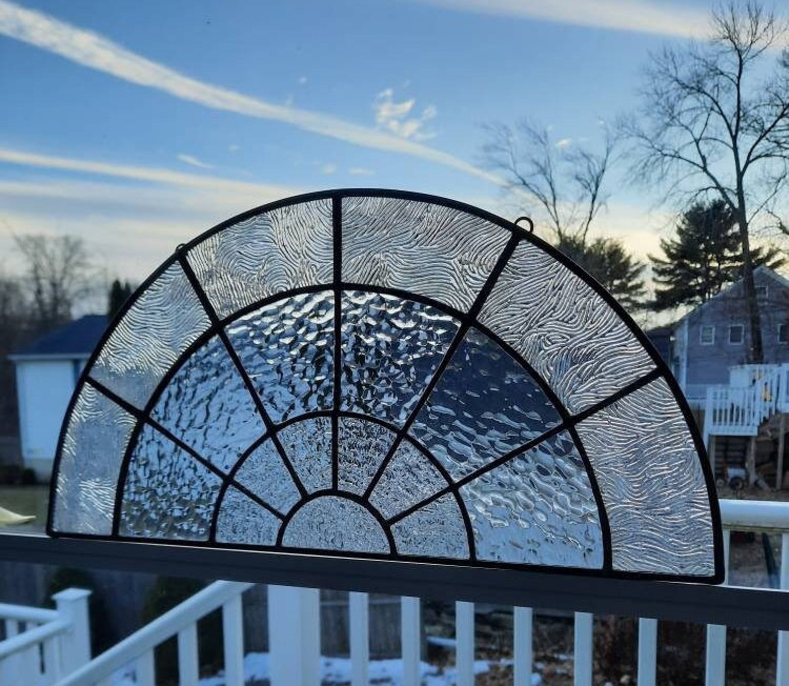 Half Round Stained Glass Hanging Window Panel-arched - Etsy