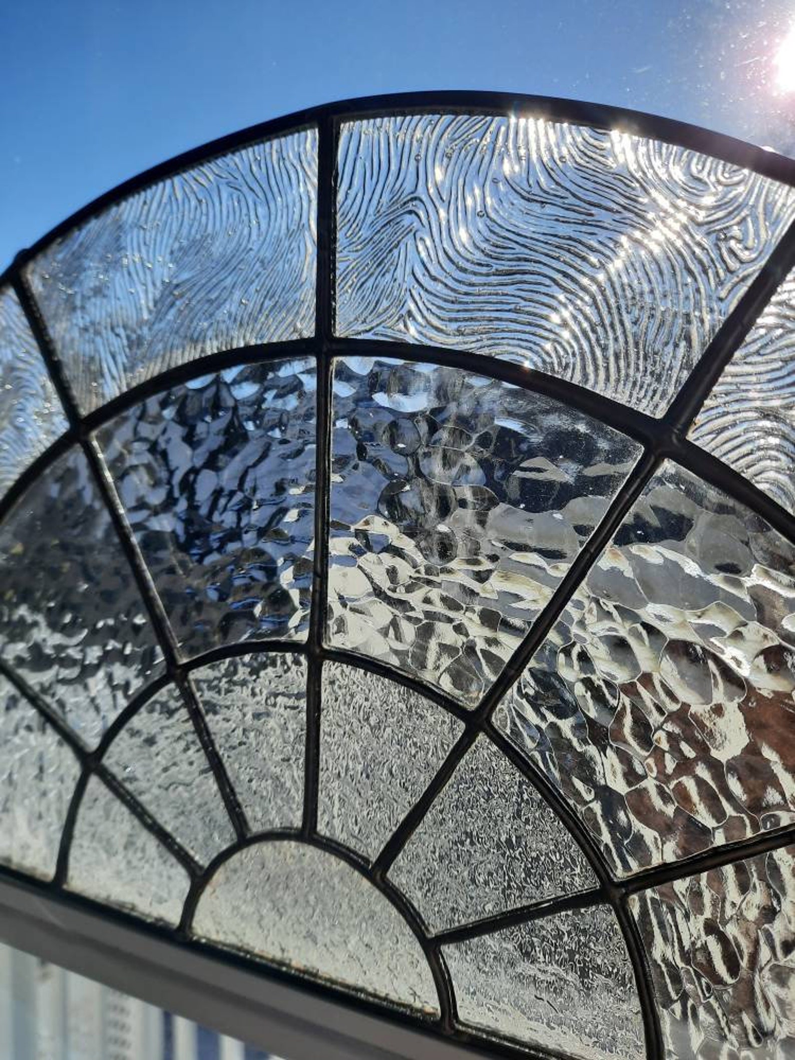 Half Round Stained Glass Hanging Window Panel-arched - Etsy