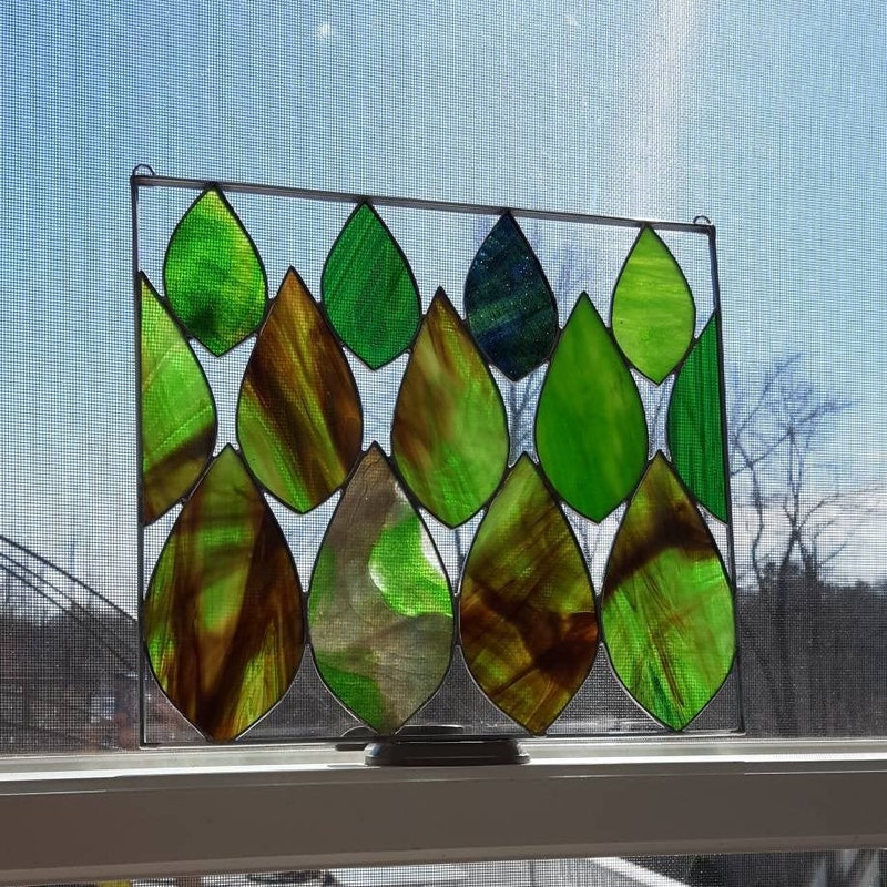 Leaf Stained Glass - Etsy