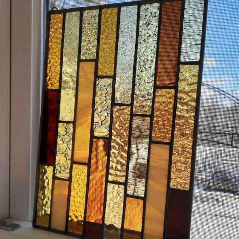 Amber Stained Glass - Etsy