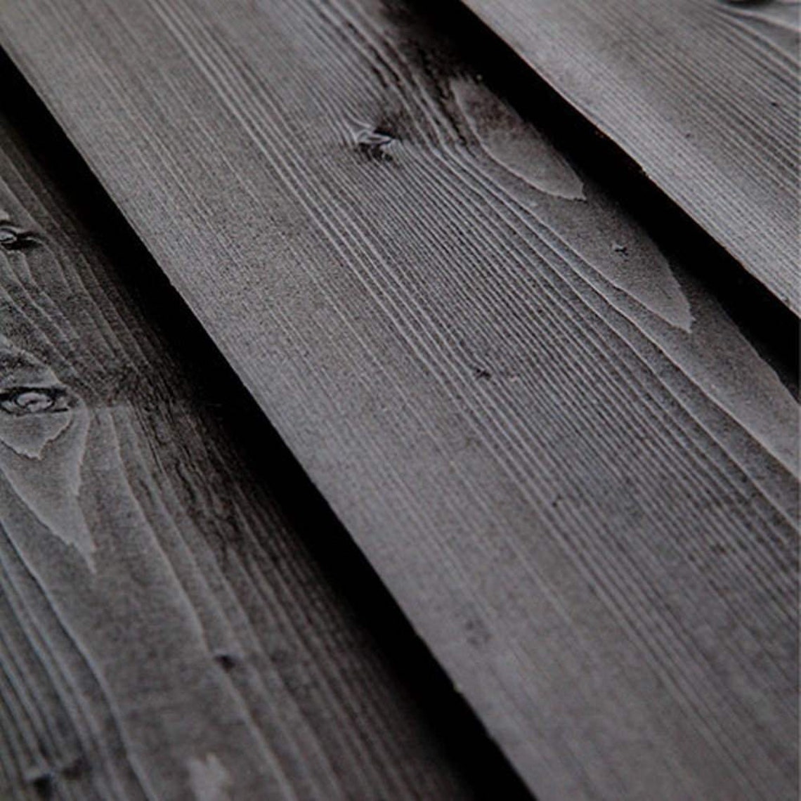 Black Painted Feather Edge Boards Fence Panels Cladding Treated Timber ...