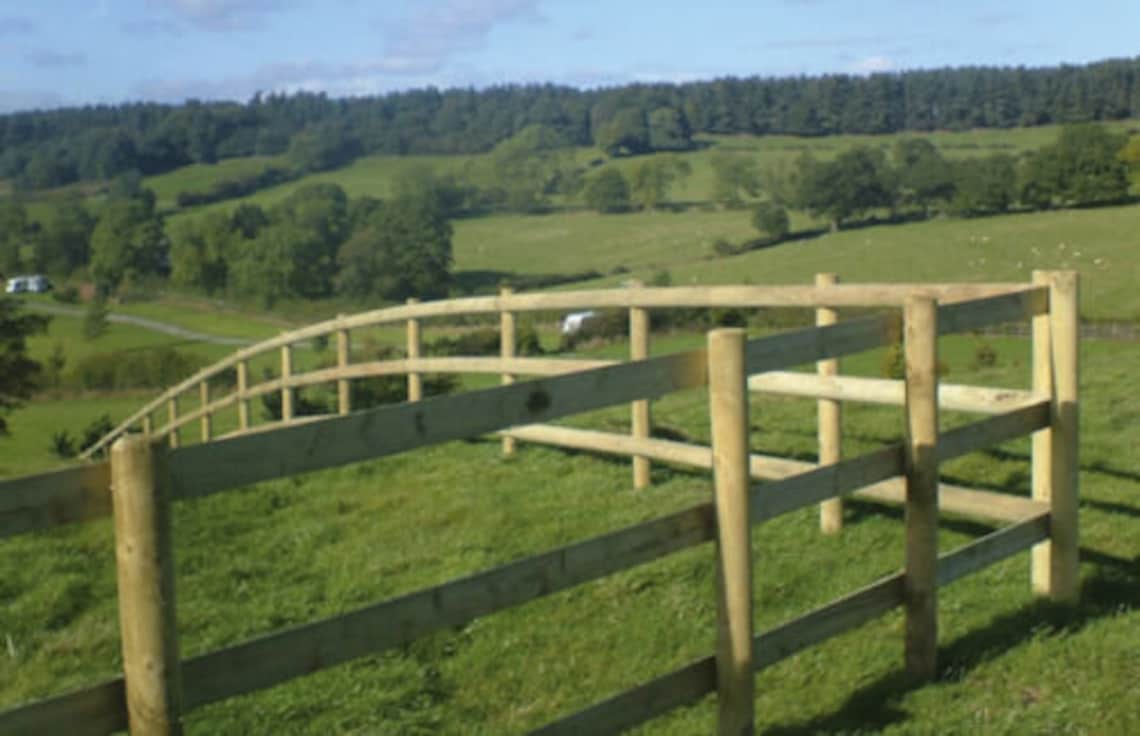 Half Round Treated Timber Fence Rails 4" - Etsy UK
