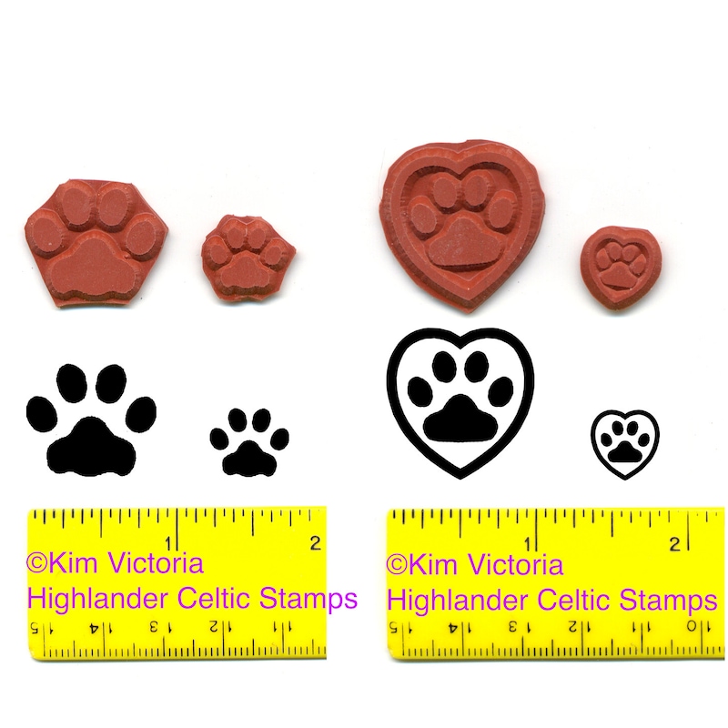 Paw Print Stamps - Etsy