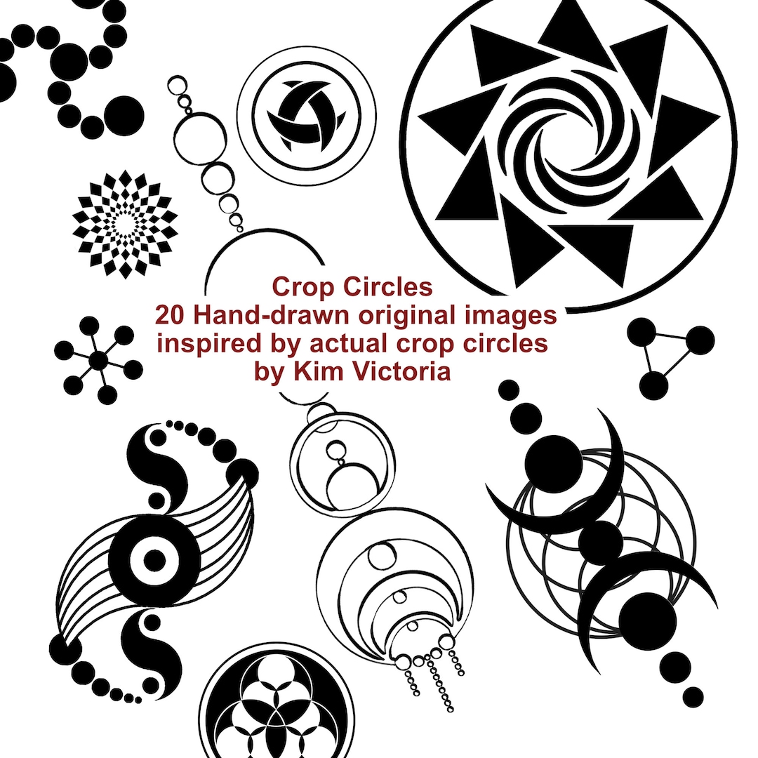 Crop Circles Printables, Digital Clip Art Illustrations, Sacred ...
