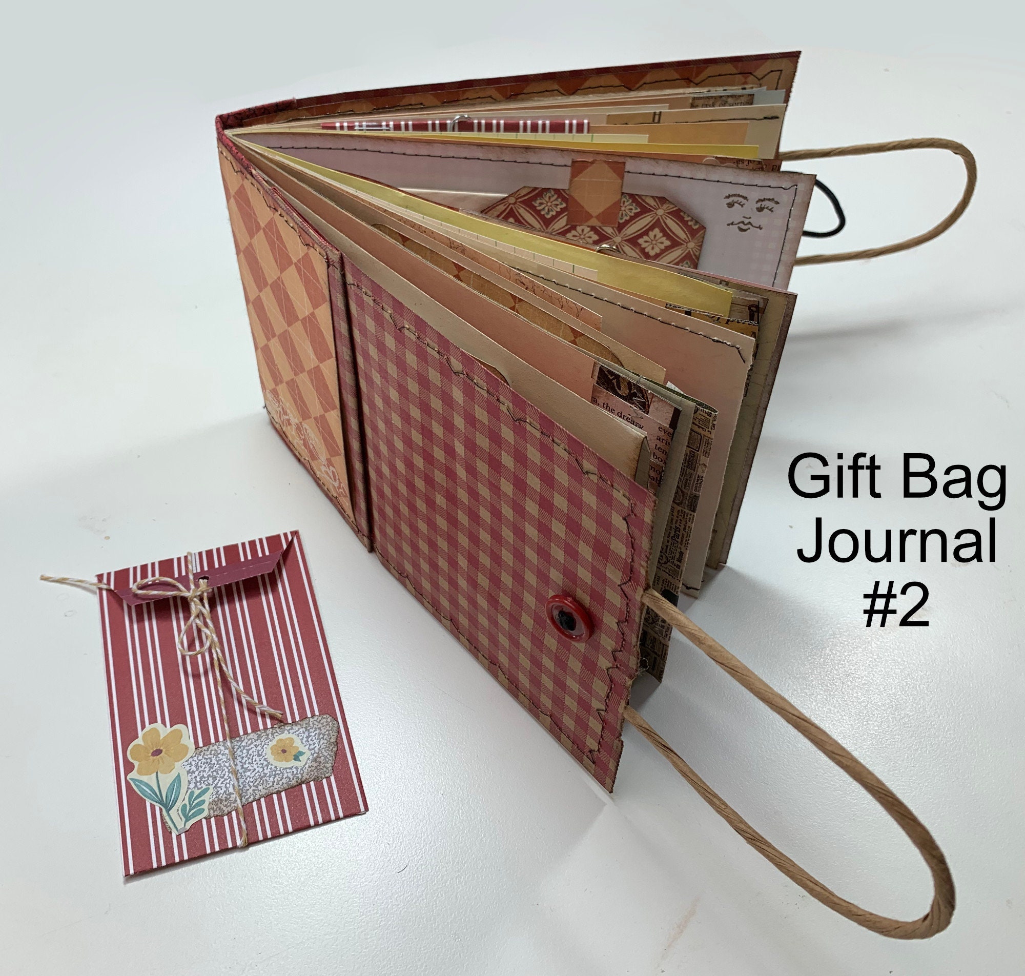 Junk Journal Gift Bag Writing Journal, Recycled Paper, Handmade - Etsy