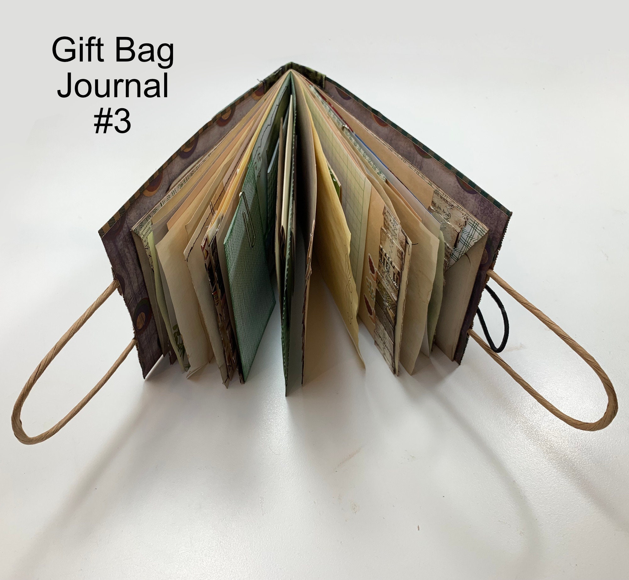 Junk Journal Gift Bag Writing Journal, Recycled Paper, Handmade - Etsy