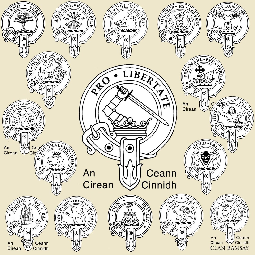 Scottish Clan Crest Badge Rubber Stamp: Mackay to Turnbull - Etsy