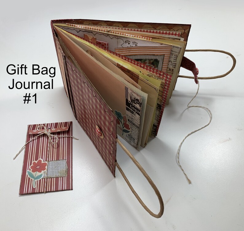 Junk Journal Gift Bag Writing Journal, Recycled Paper, Handmade - Etsy