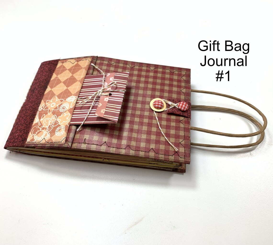 Junk Journal Gift Bag Writing Journal, Recycled Paper, Handmade - Etsy