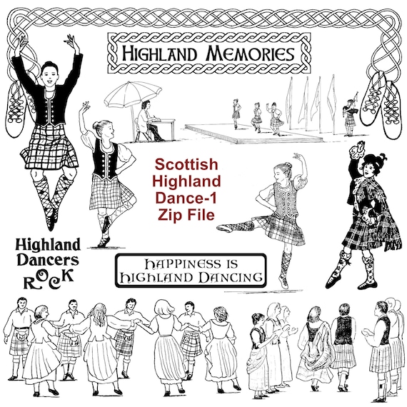 Highland Dance Clipart Image
