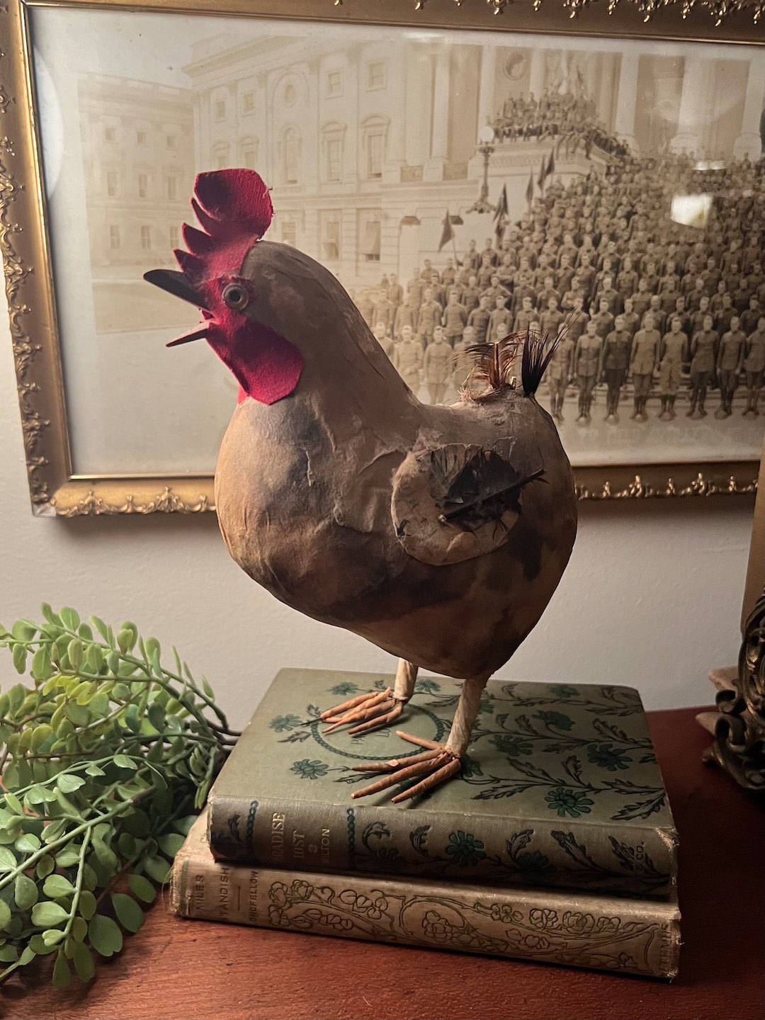 Antique Victorian Theater Prop Papier-mâché (paper Mache) Chicken ...