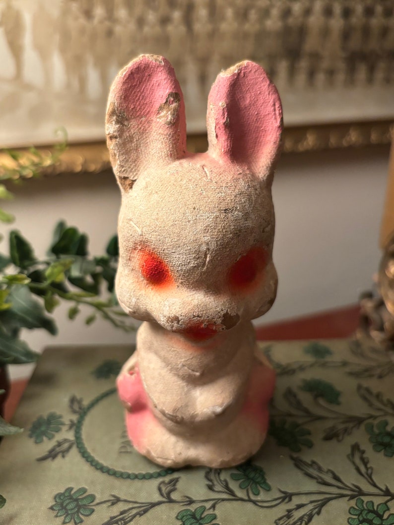 Antique/early Vintage Paper Mache/paper Pulp Easter Bunny Rabbit Candy ...