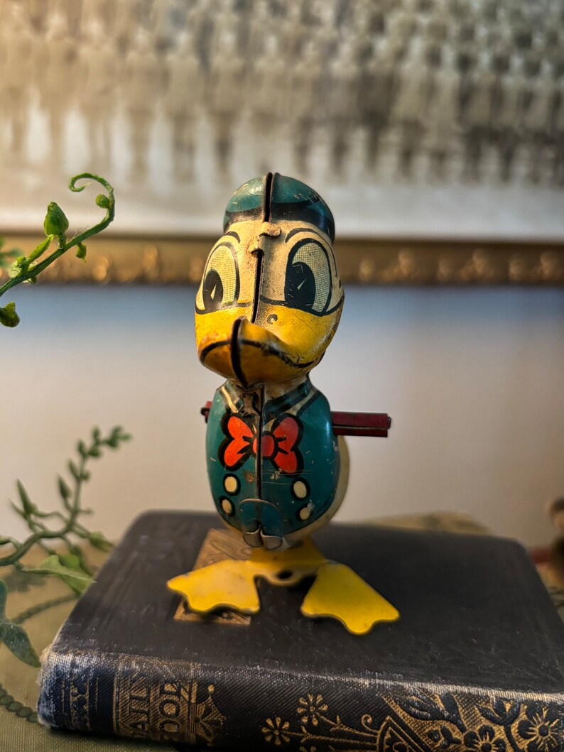Antique Walt Disney Marx Brand Tin Lithograph Donald Duck Toy, Part of ...