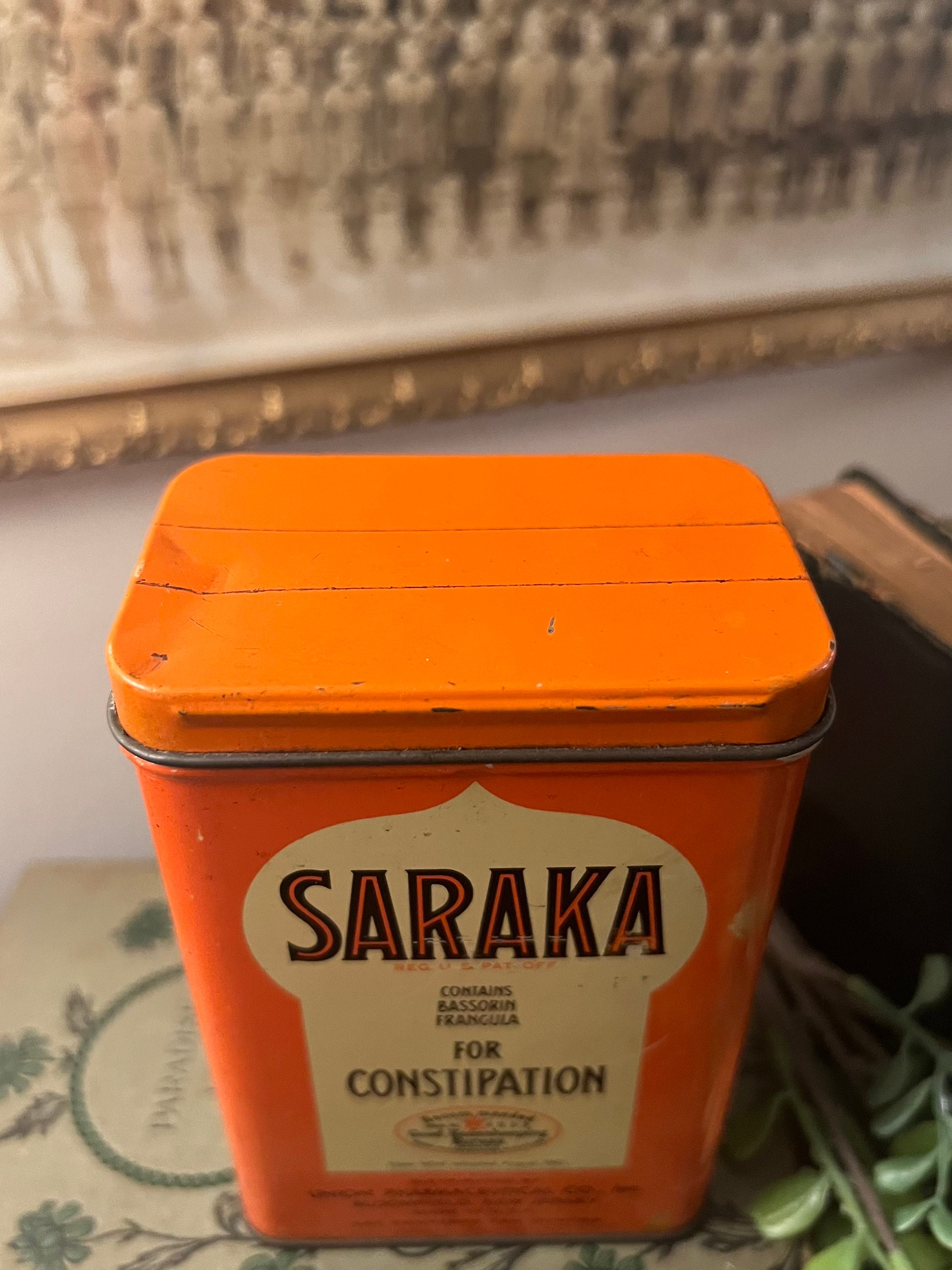 Early Vintage Saraka for Constipation Pharmaceutical Medicine Tin W ...