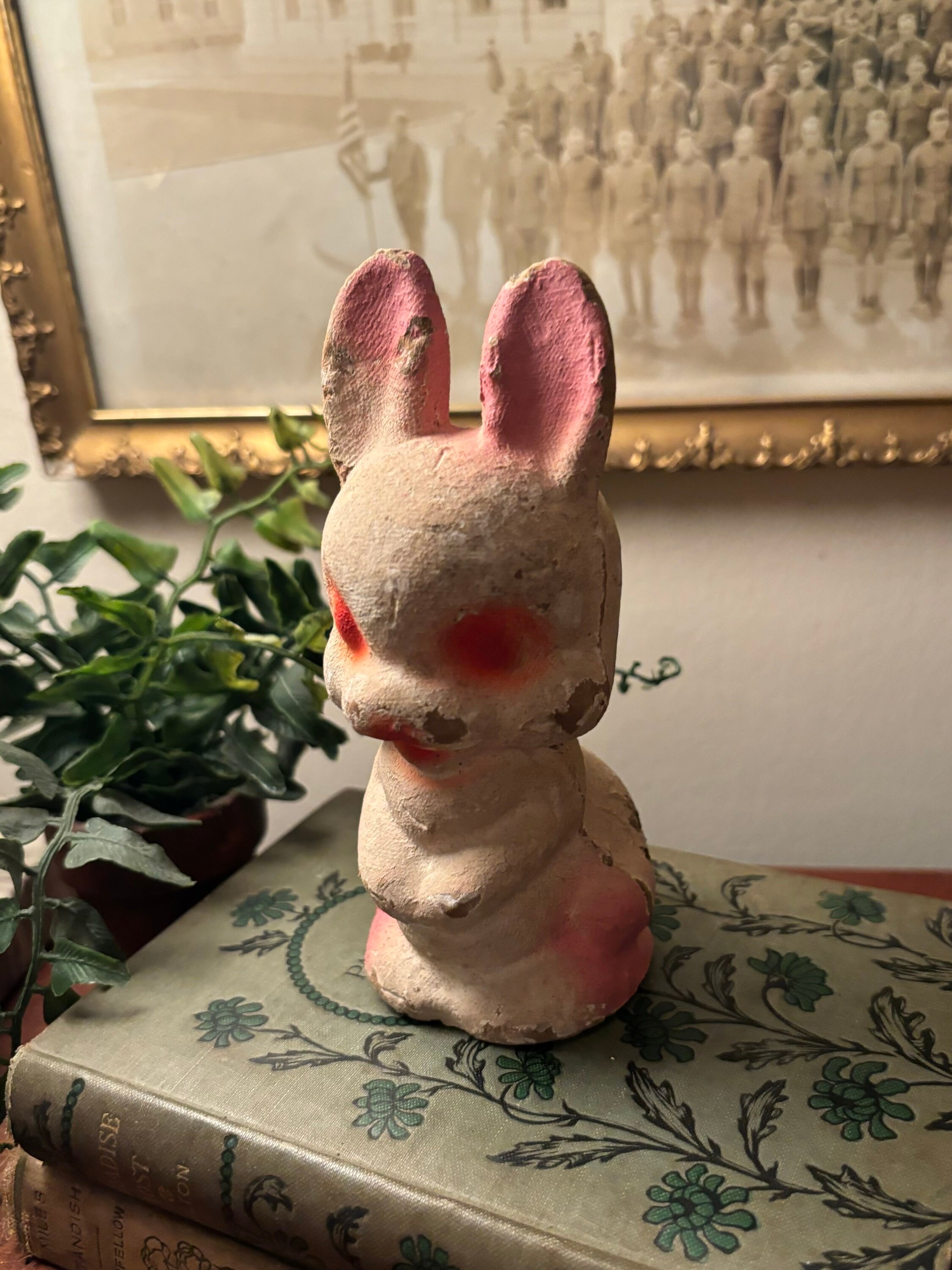 Antique/early Vintage Paper Mache/paper Pulp Easter Bunny Rabbit Candy ...