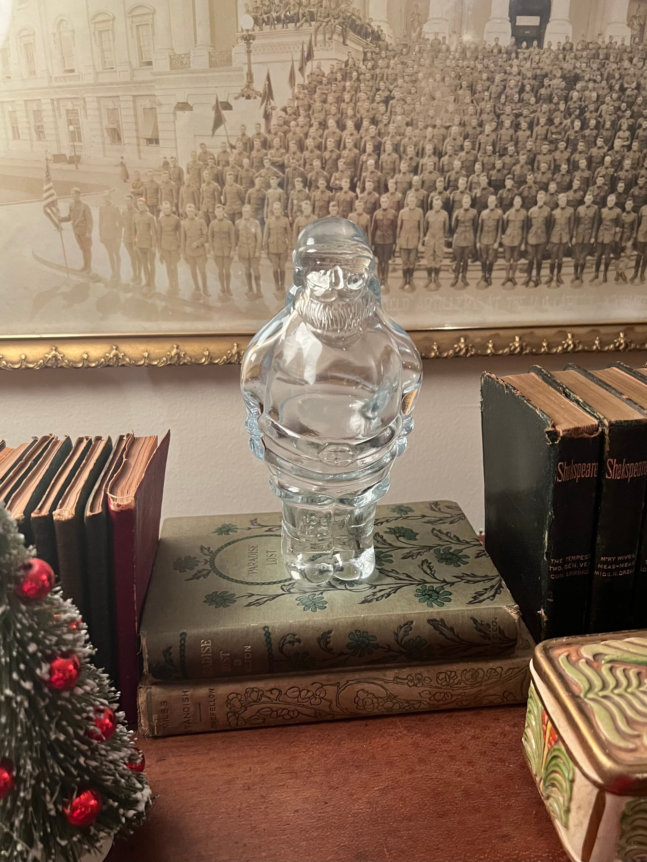 Vintage Retro 1984 Shackman NY Glass Figural Santa: Vintage - Etsy