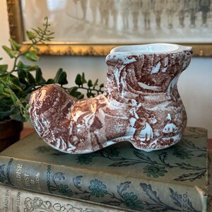 Vintage Old Foley James Kent Staffordshire Brown Transferware Shoe: Ca ...