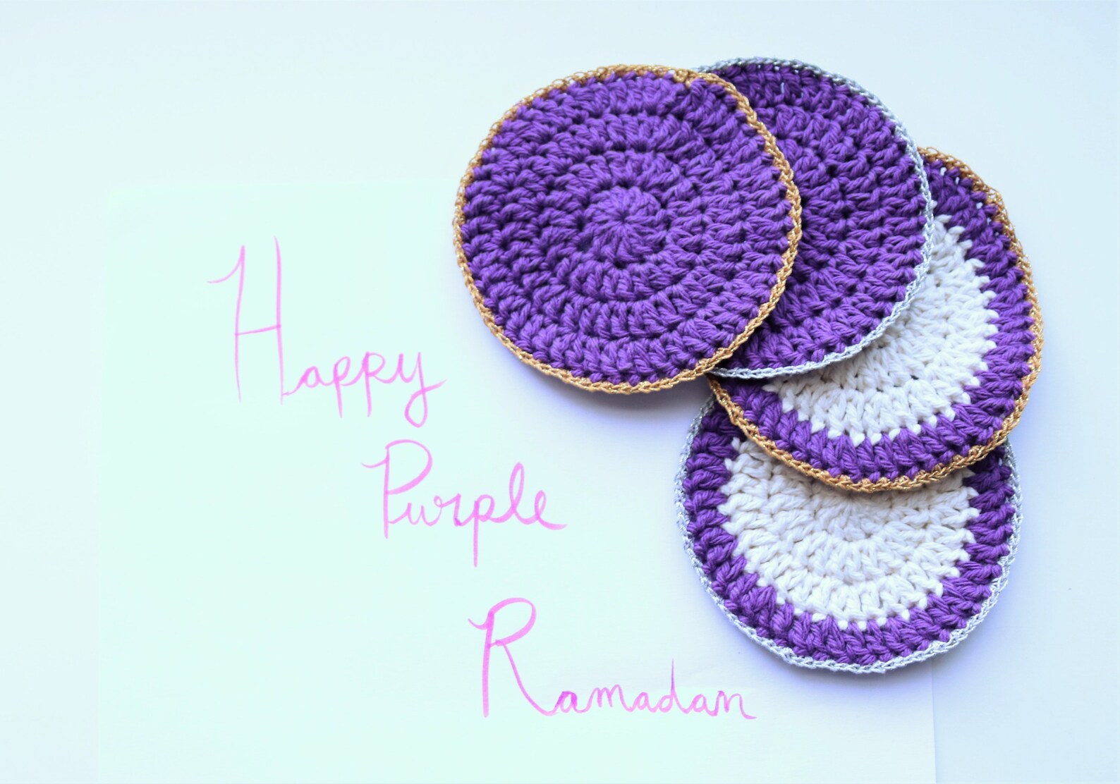 Purple and Gold Coasters Eid Favors Eid Gift Ramadan Gift | Etsy