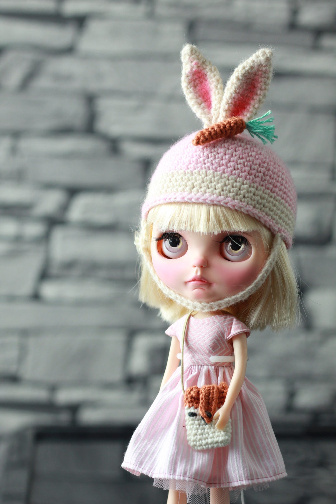 Dutch/dutch Pattern Crochet Bunny Helmet for NEO Blythe by - Etsy