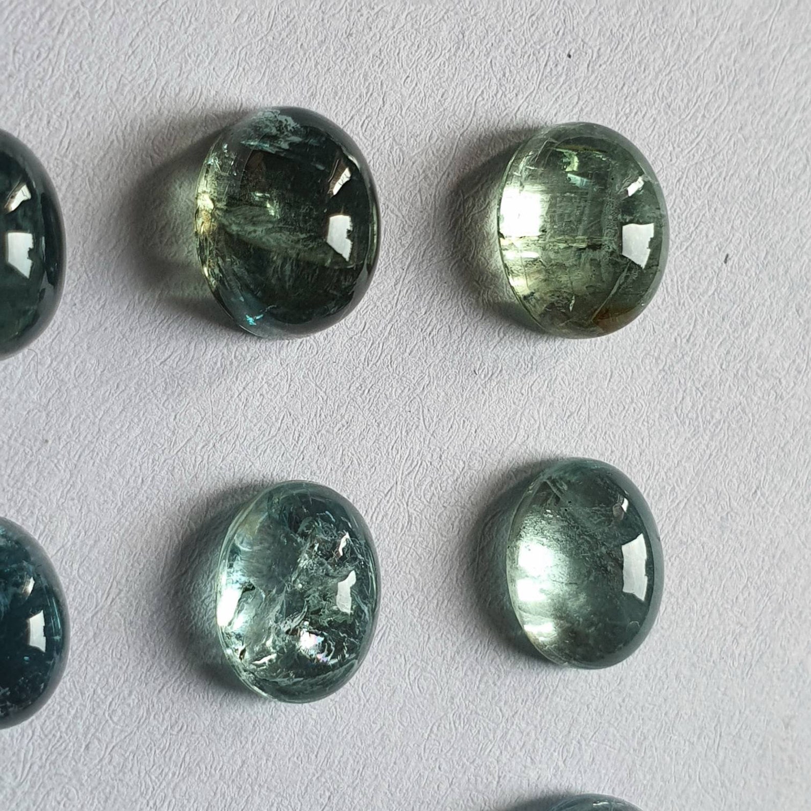 Aquamarine Natural Cabochons / Blue Green Aquamarine Cabochons | Etsy