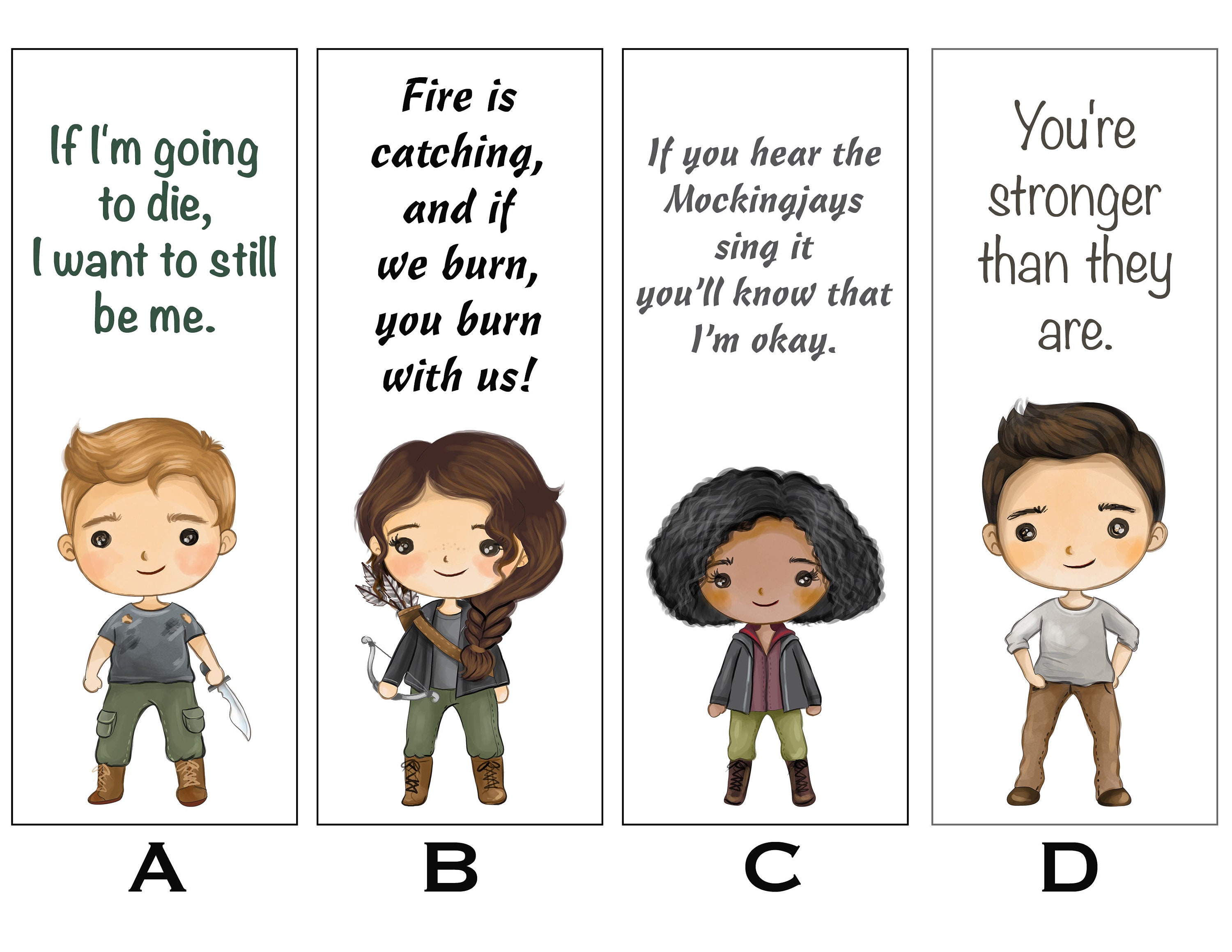Hunger Games Bookmarks | Etsy