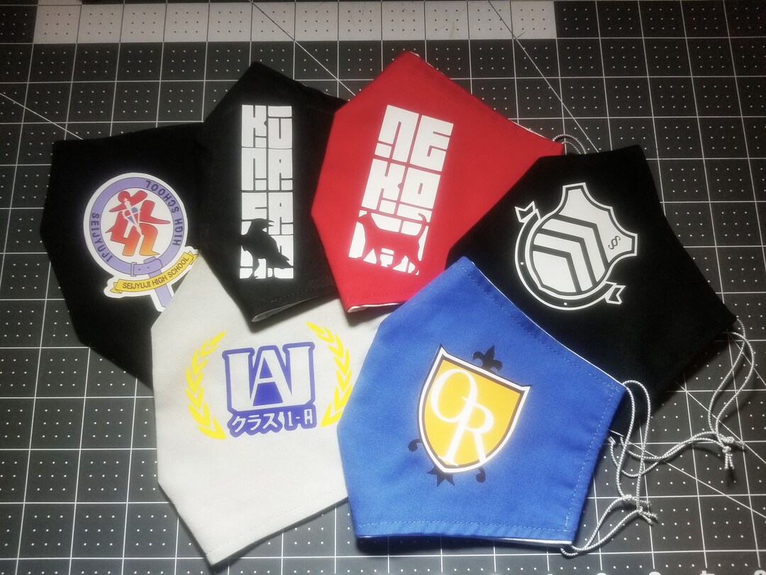 Anime High School - Uniform Masks - Etsy
