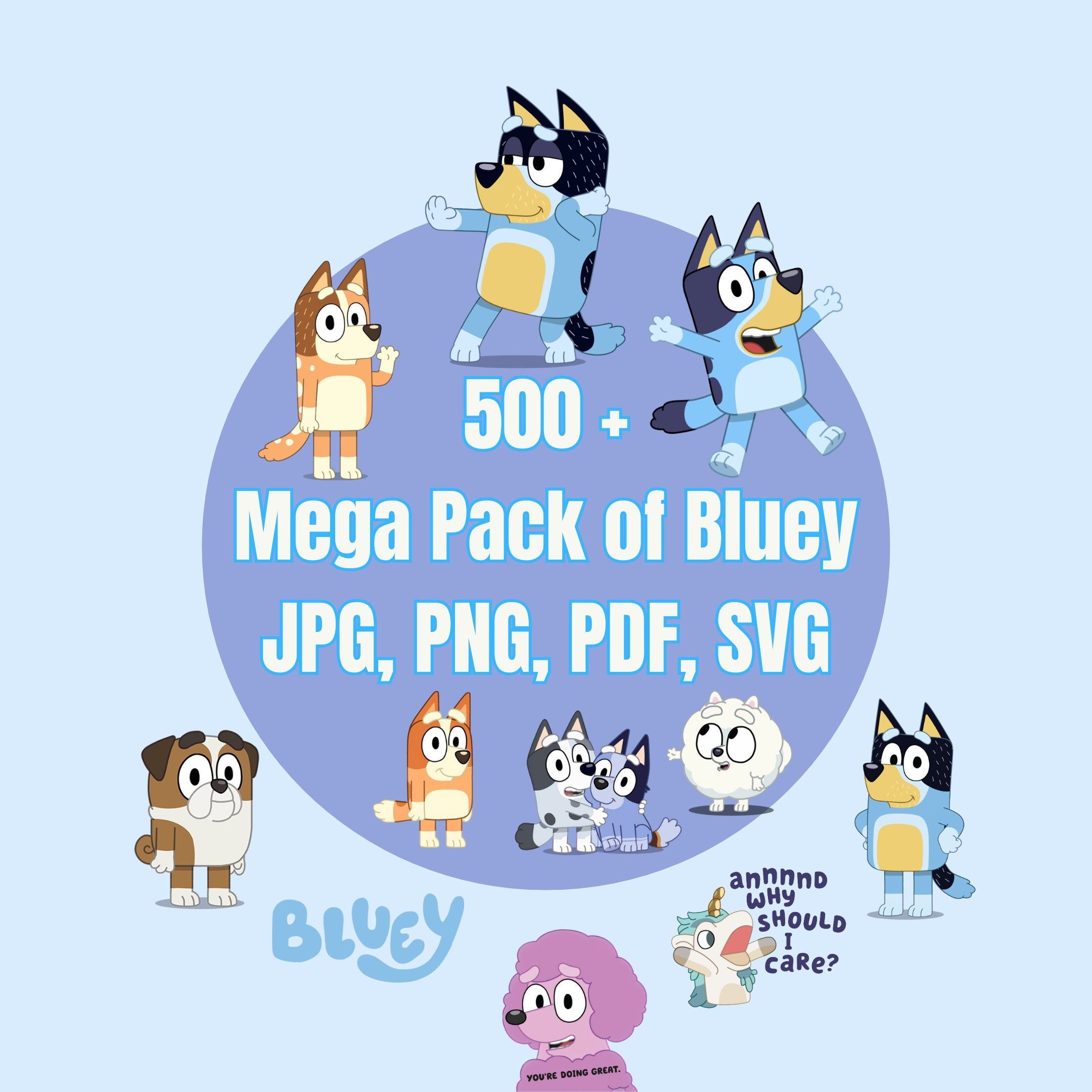 Bluey PNG, Bluey Digital Download, Bluey Birthday, Bluey File, Bluey Cards, Bluey Invitations ...