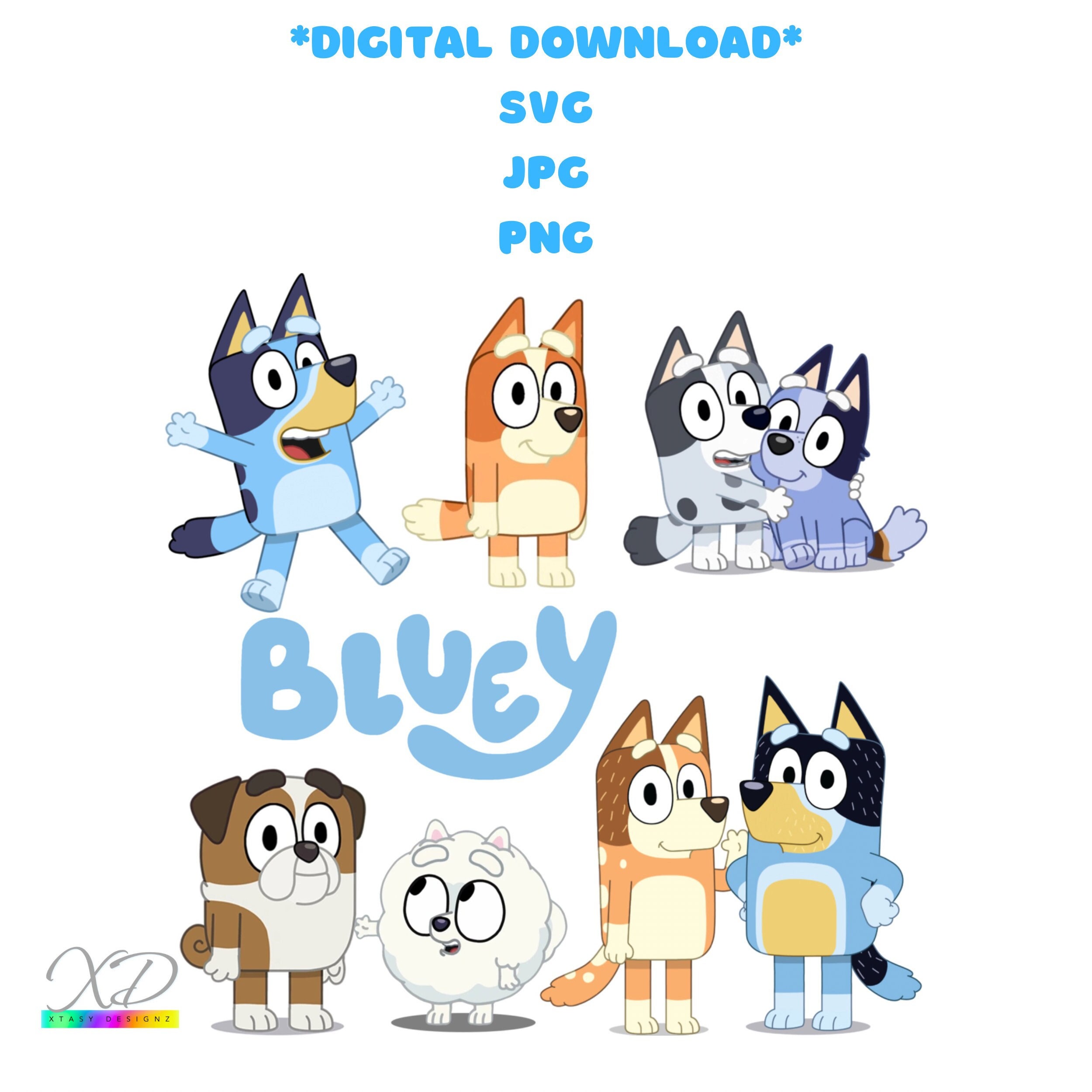 Bluey PNG, Bluey Digital Download, Bluey Birthday, Bluey File, Bluey ...