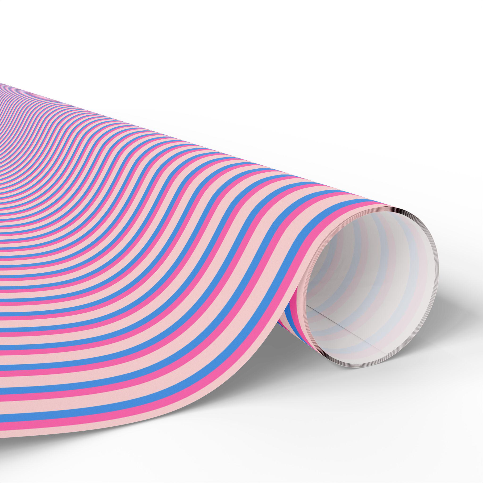 Cotton Candy Stripe Wrapping Paper Roll | Purple and Pink Stripes ...