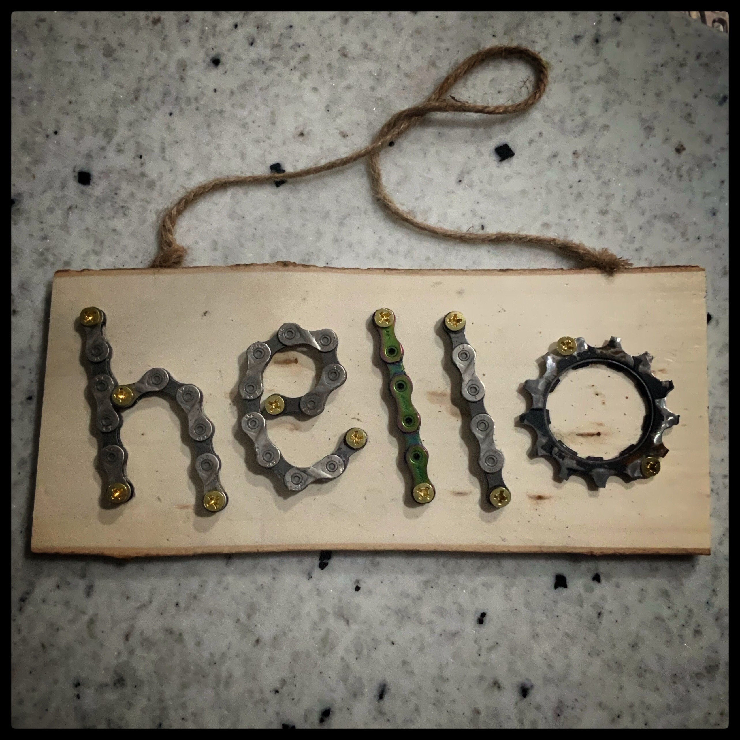 Wall Hanging Hello Sign - Etsy