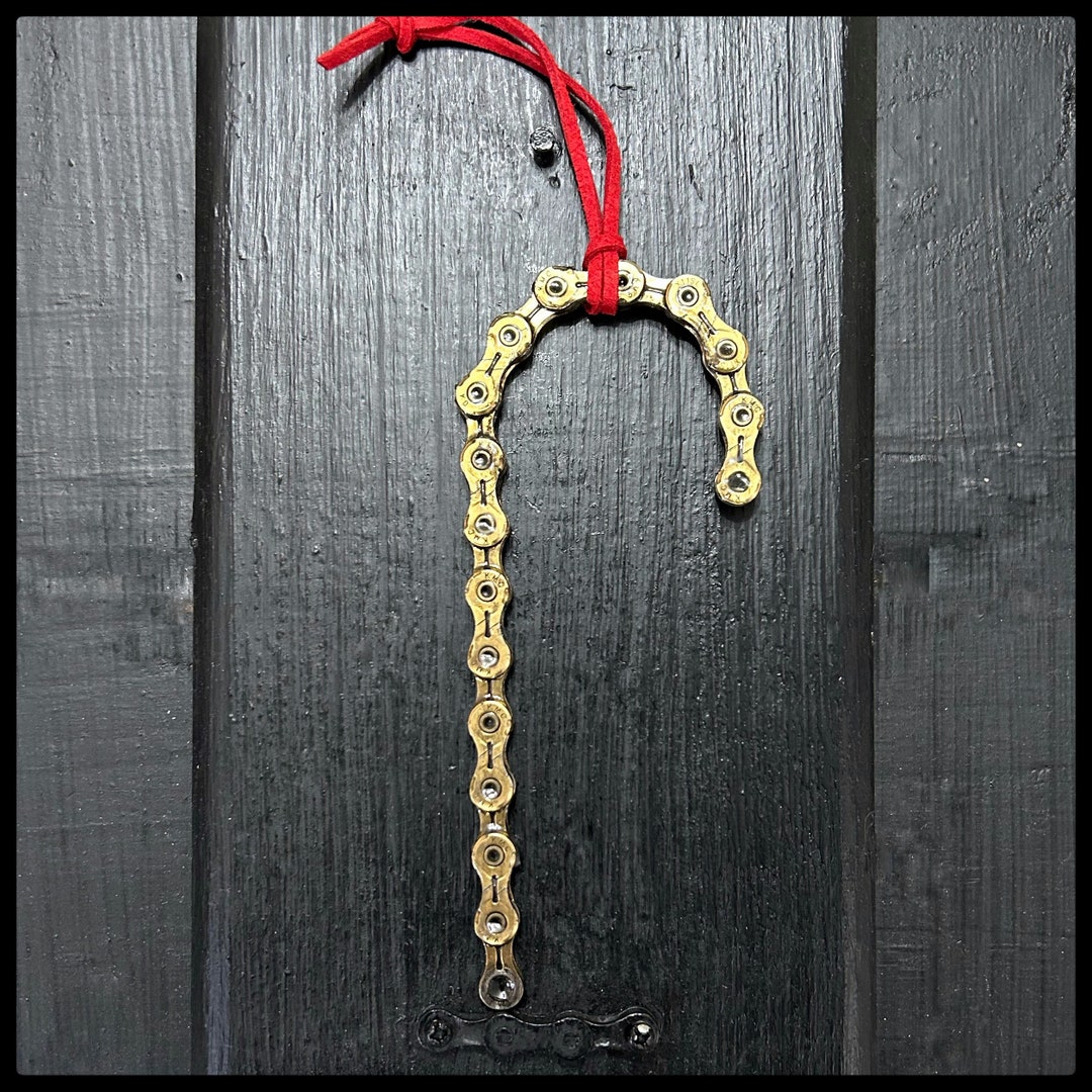 Bicycle Chain Cane Ornament - Etsy