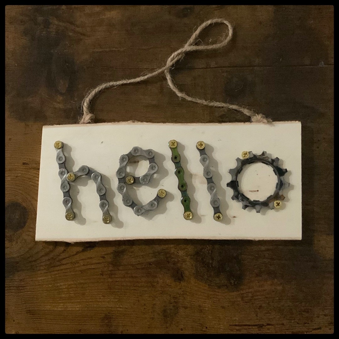 Wall Hanging Hello Sign - Etsy