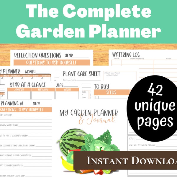 Printable Garden Planner - Etsy