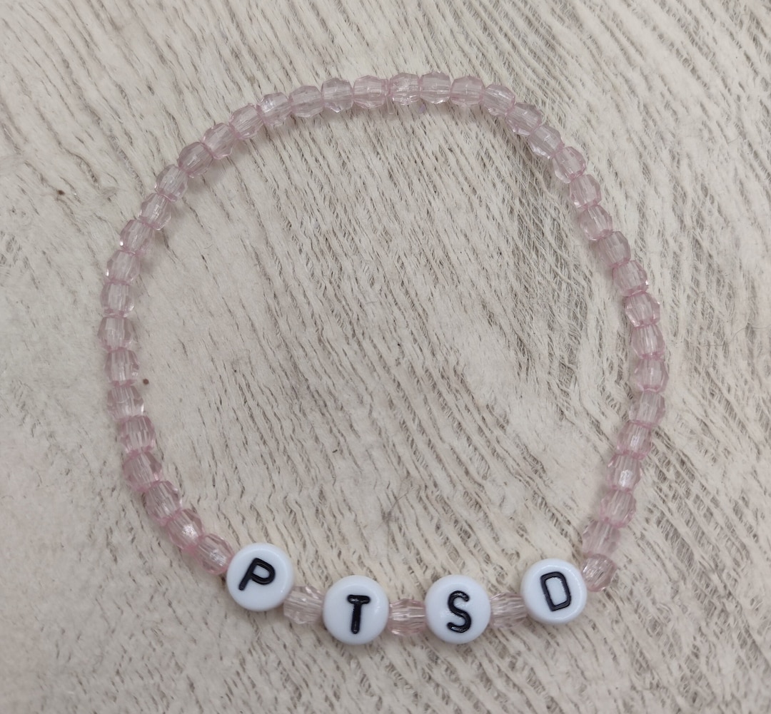 PTSD Awareness Bracelet, Pink Bracelet, Mental Health, Mental Awareness ...