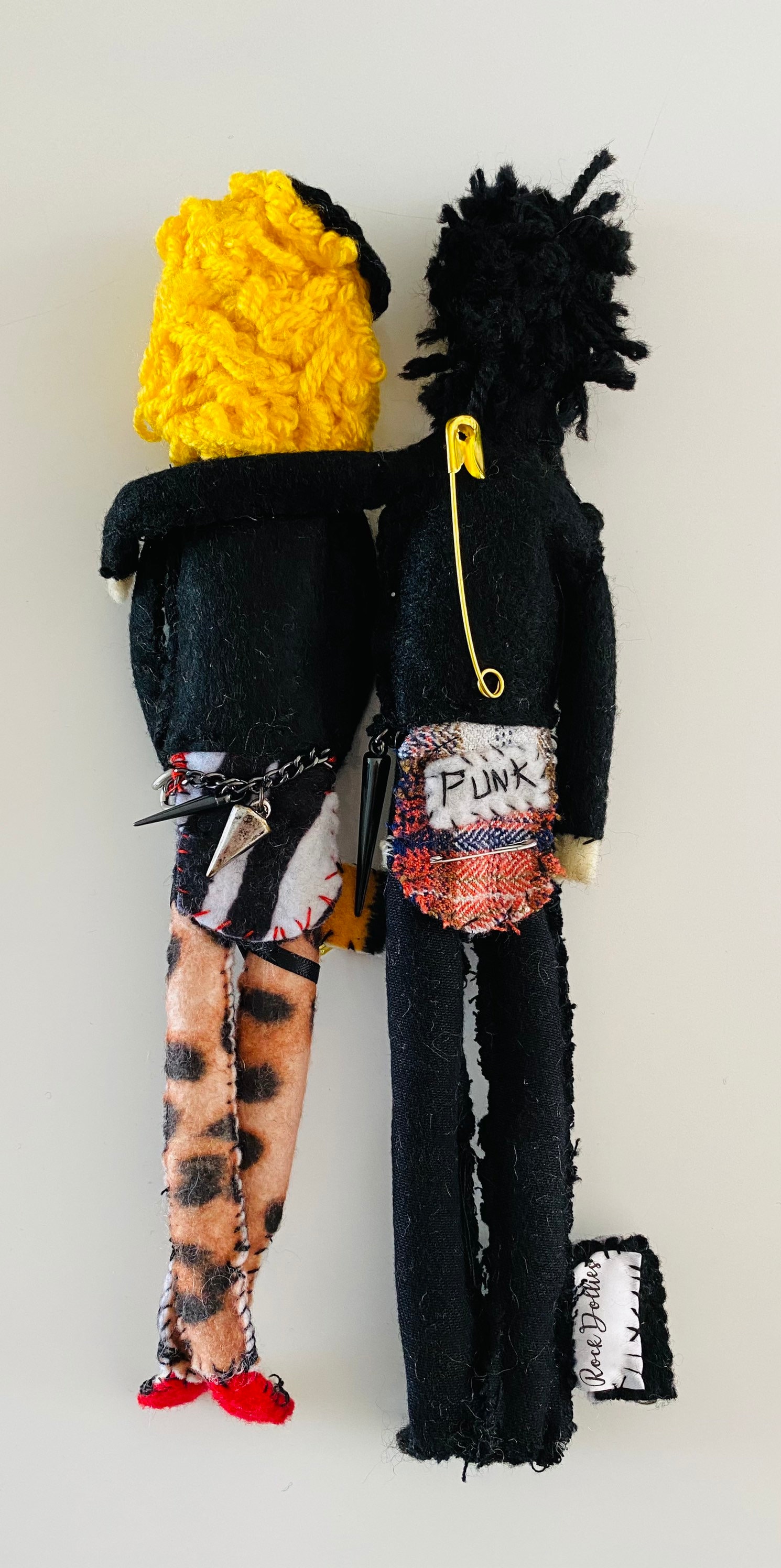 Punk Dolls Sid and Nancy Felt Punk Dolls Felt Doll music | Etsy