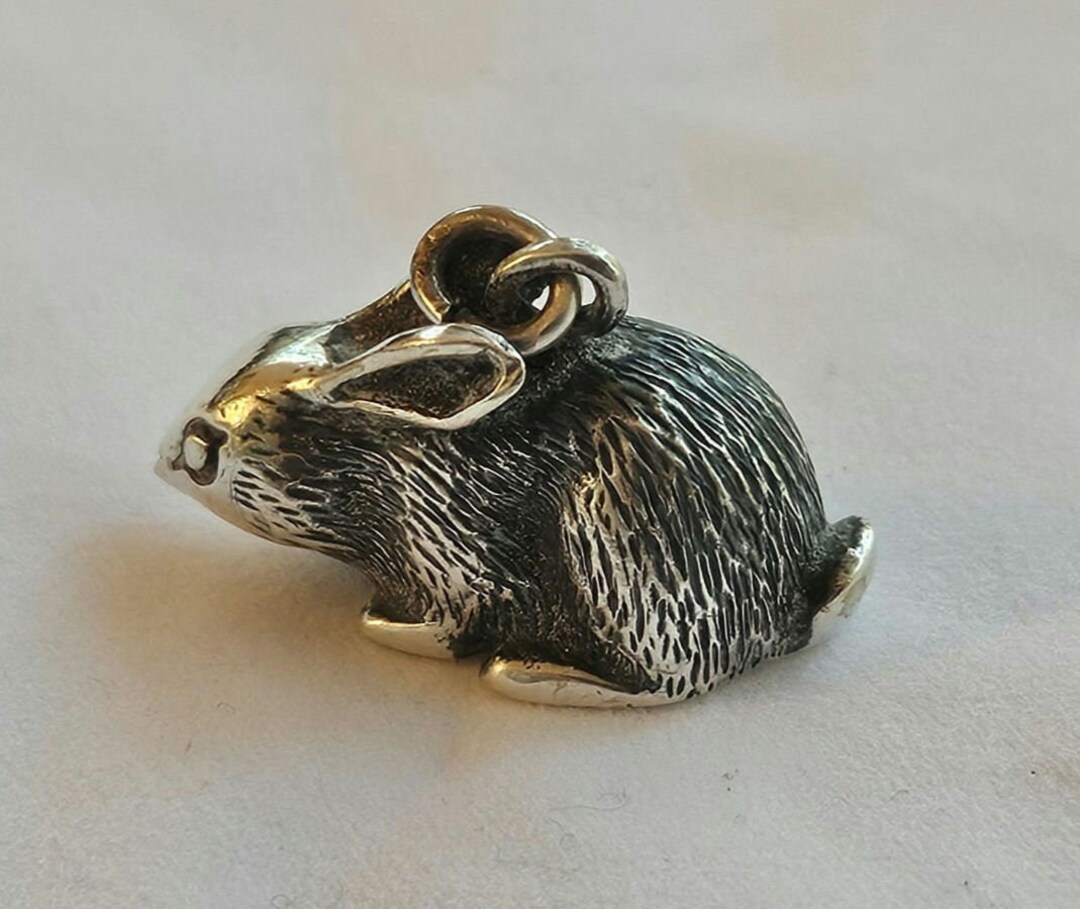 S.kirk & Sons Sterling Silver Rabbit Bunny Figurine Miniature Pendant ...