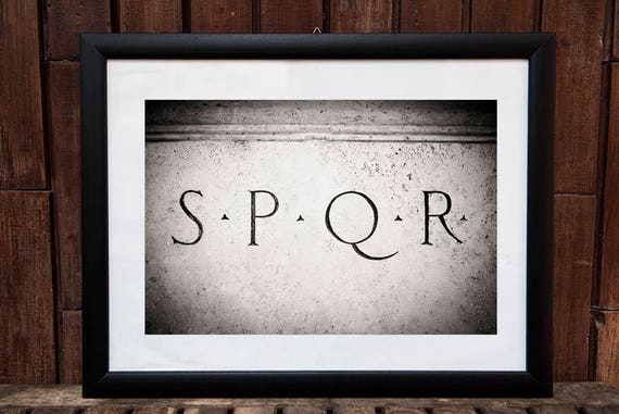 Roma foto póster spqr símbolo imperio romano fotografía - Etsy España