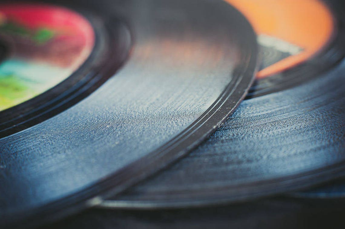 Vinyl records vintage printable photo home and living wall | Etsy