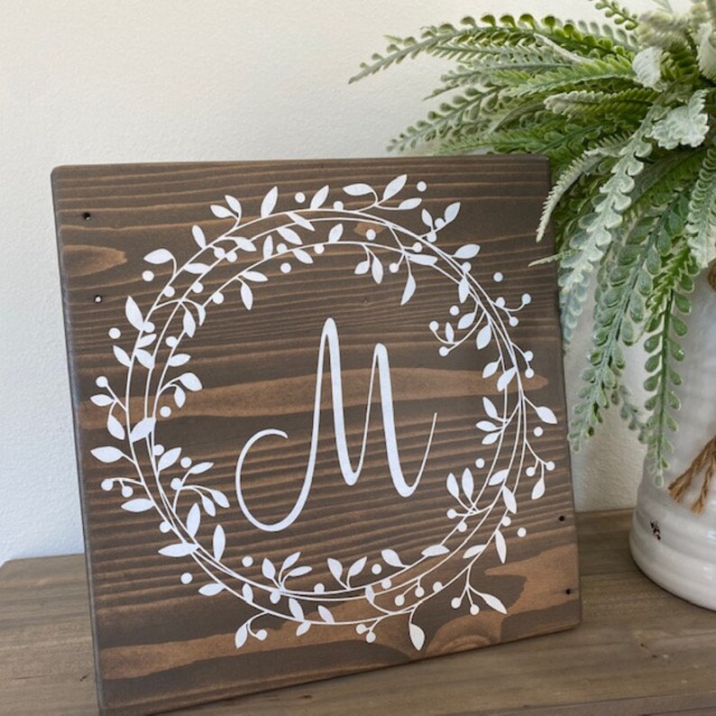 Personalized Initial Wood Sign Monogram Wedding Gift Sign - Etsy