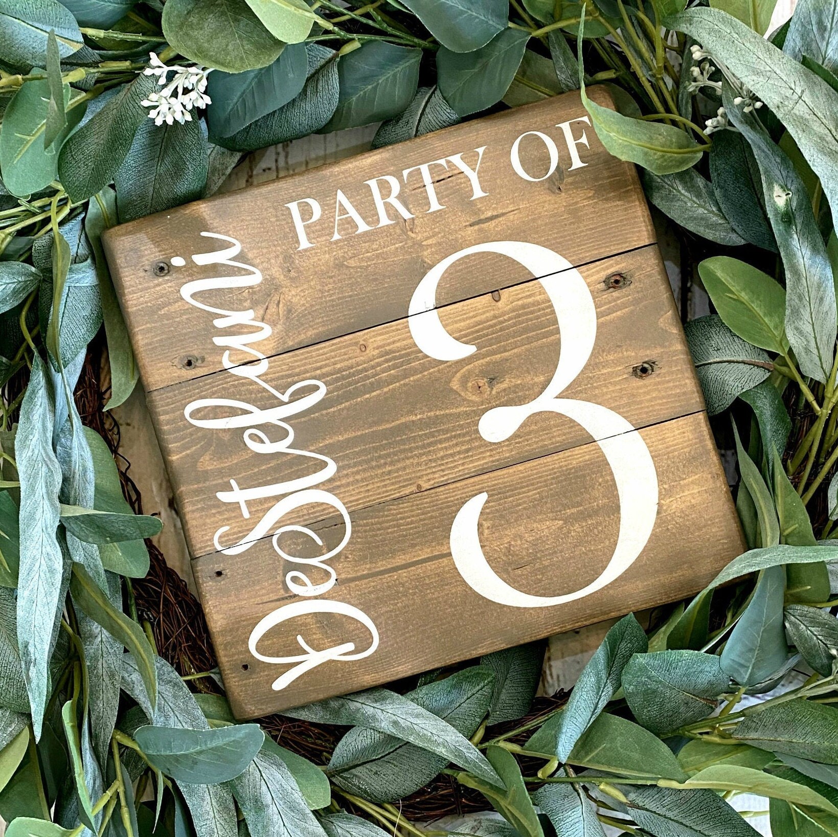 Family Name Party of Sign Personal Family Number Sign Last | Etsy