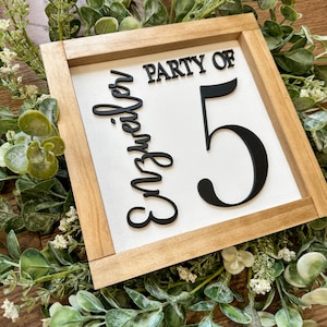 Party of Sign, Family Party Of, Custom Name Sign, Gift for Family ...